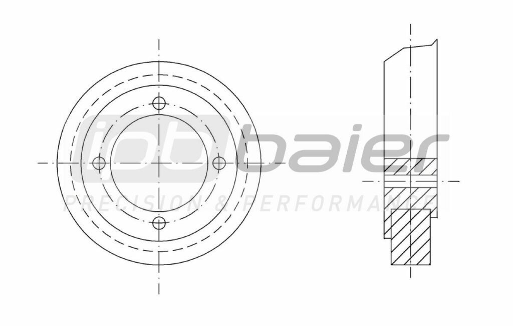 Zugring Goss 72,5/34,9x19/14 mm,IPPure Beschichtung - Shop IPB Baier